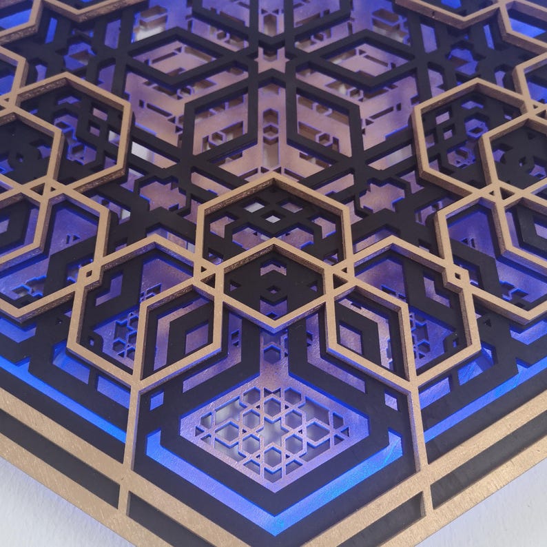Hexstatic Sacred Geometry Light Sculpture - Etsy