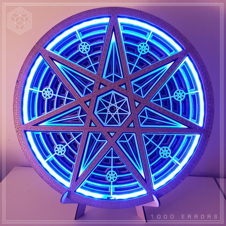 Septagram Light Sculpture large Version - Etsy