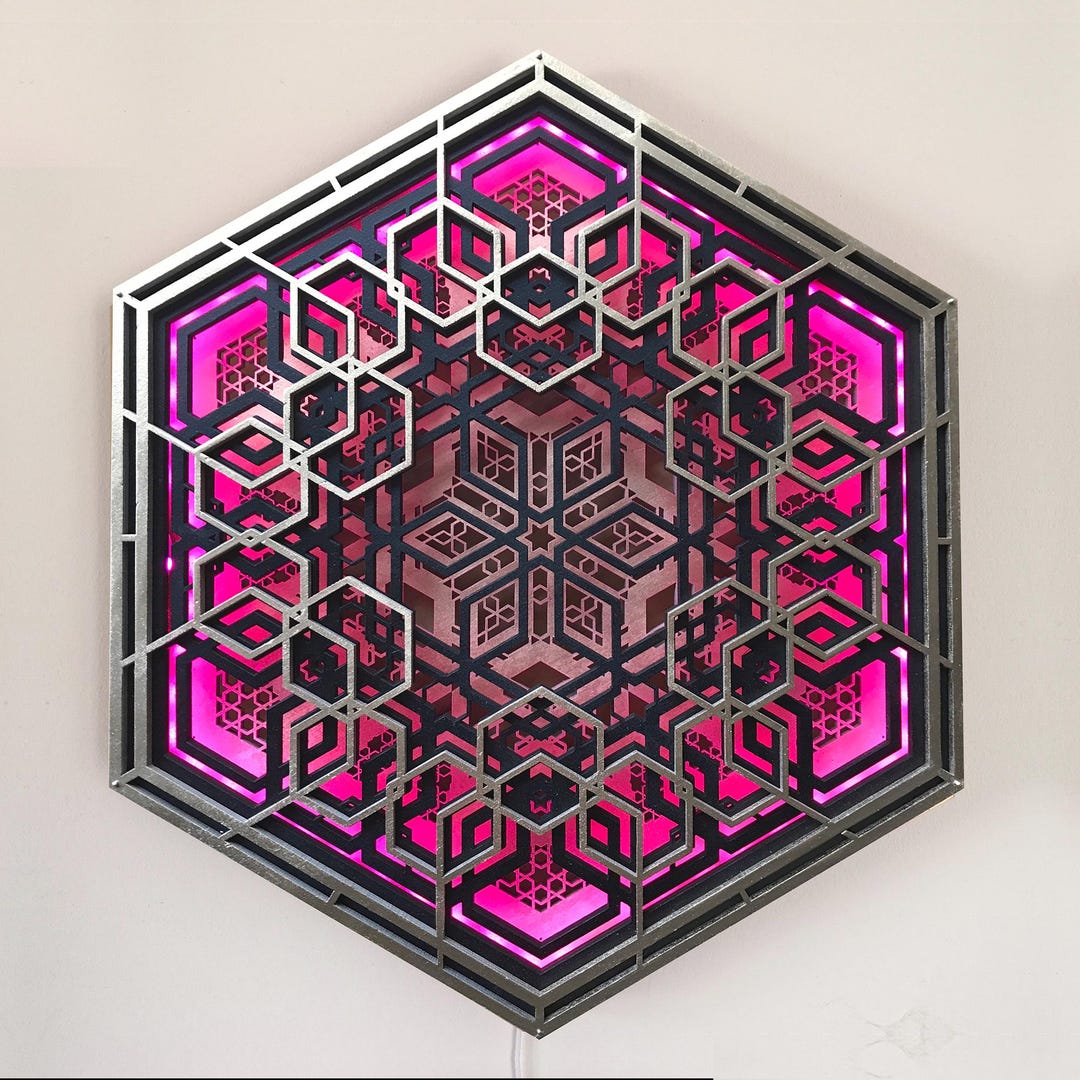 Hexstatic Sacred Geometry Light Sculpture - Etsy