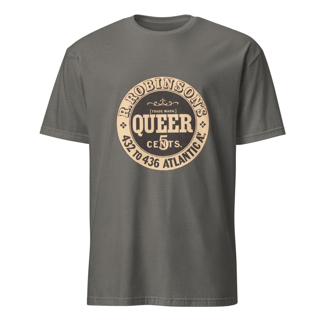Robinsons Soda Water T-shirt Vintage Queer 5 Cents Soda Logo Design ...