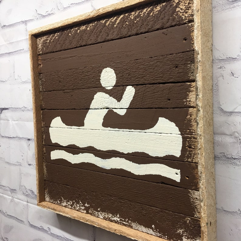 Rustic Canoe Wood Trail Marker Sign - Etsy