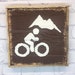 Rustic Mountain Bike Wood Trail Marker Decor - Etsy
