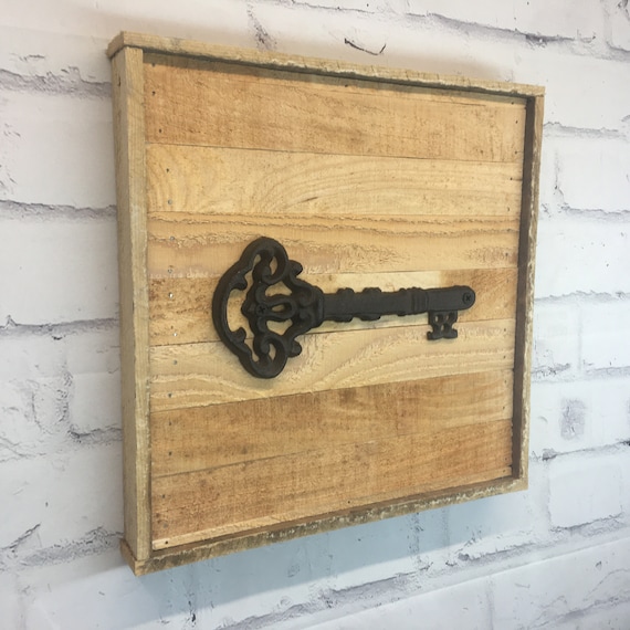 Rustic Metal Key Wood Wall Decor | Etsy