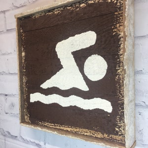Rustic Swimming, Swimmer Wood Trail Marker Sign - Etsy