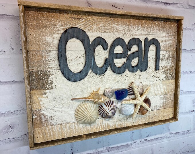 Rustic Metal Ocean Seashell Frame Wall Decor - Etsy