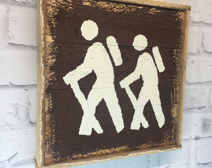 Rustic Hiking Wood Trail Marker Sign - Etsy