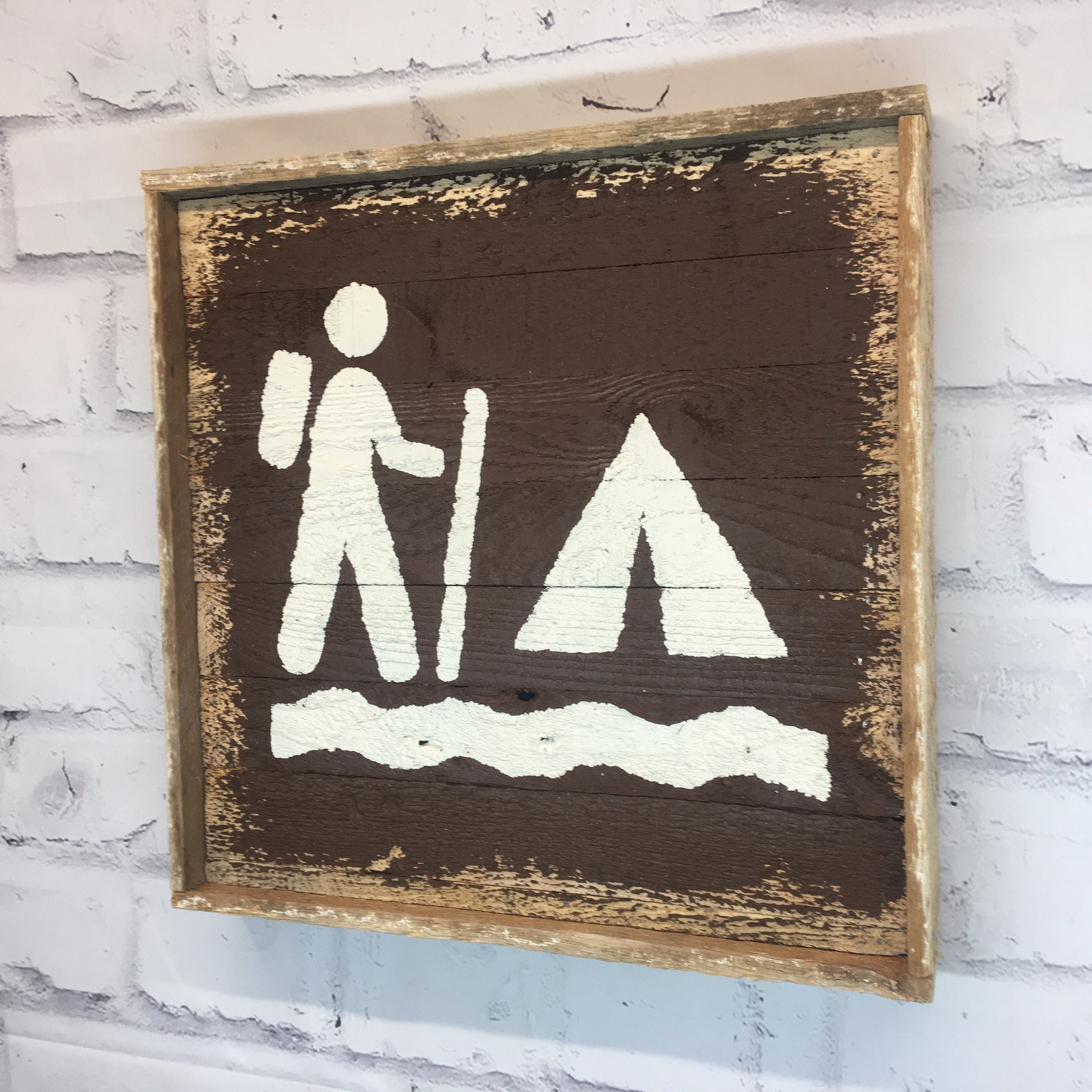 Rustic Hiking Wood Trail Marker Decor | Etsy