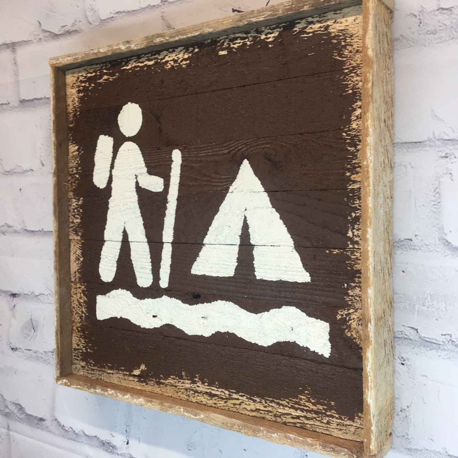 Rustic Hiking Wood Trail Marker Decor | Etsy