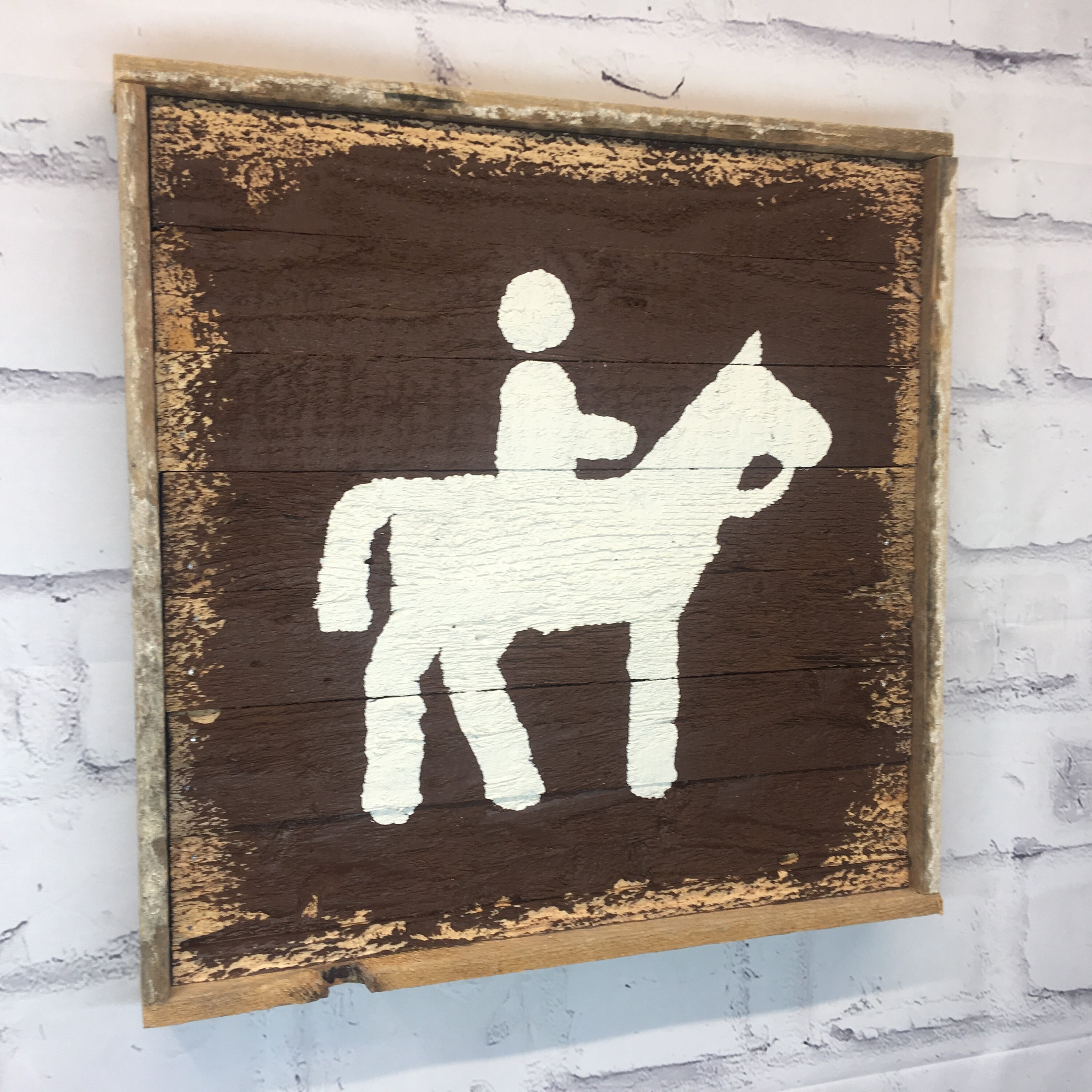 Rustic Horse Equestrian Wood Trail Marker Decor - Etsy
