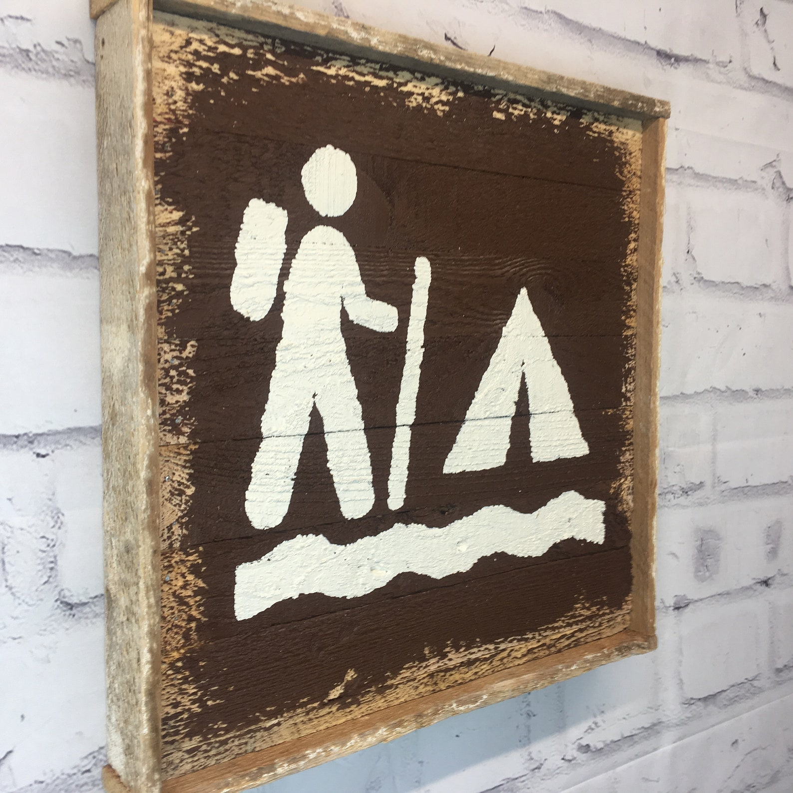 Rustic Hiking Wood Trail Marker Decor | Etsy