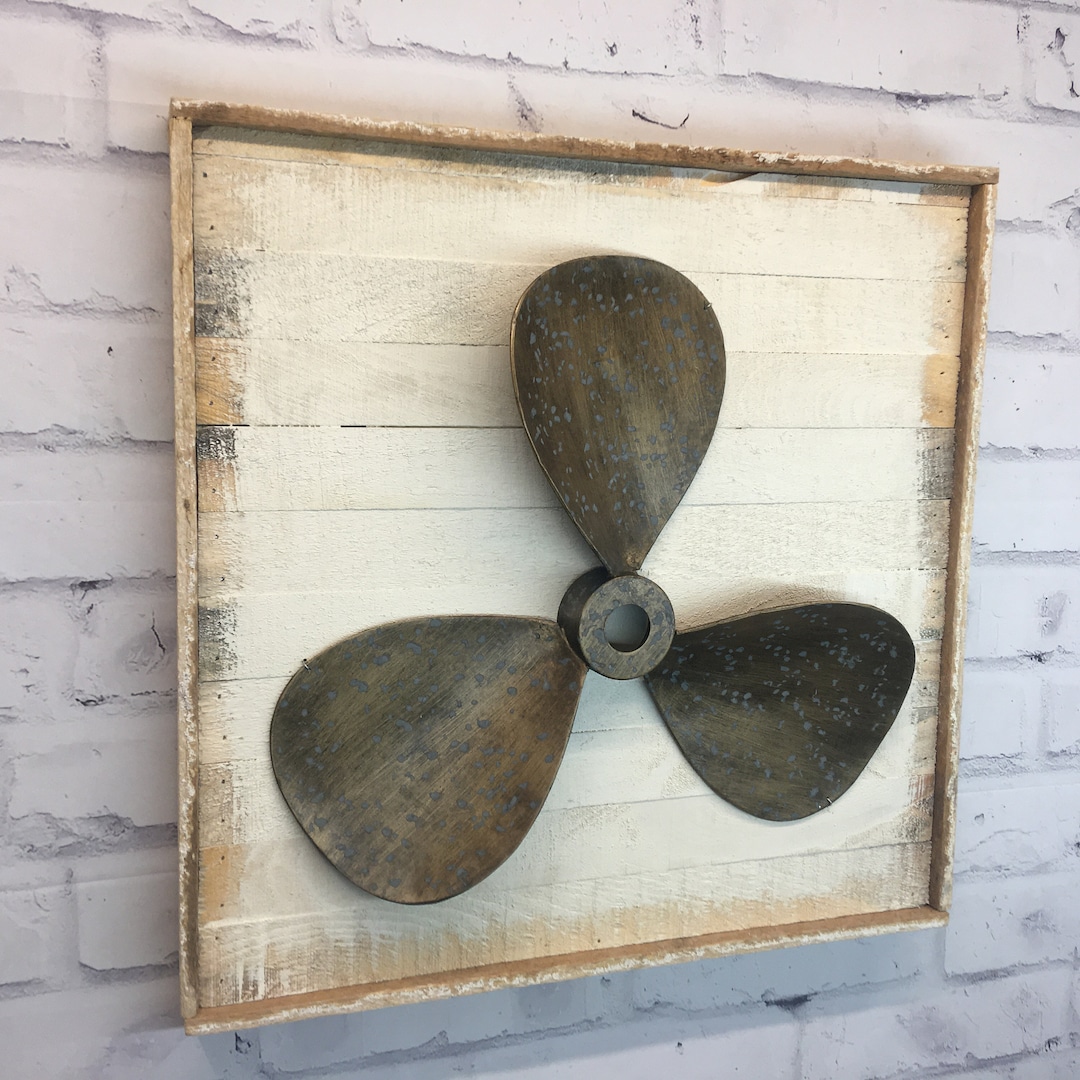 Rustic Metal Propeller Wood Wall Decor - Etsy