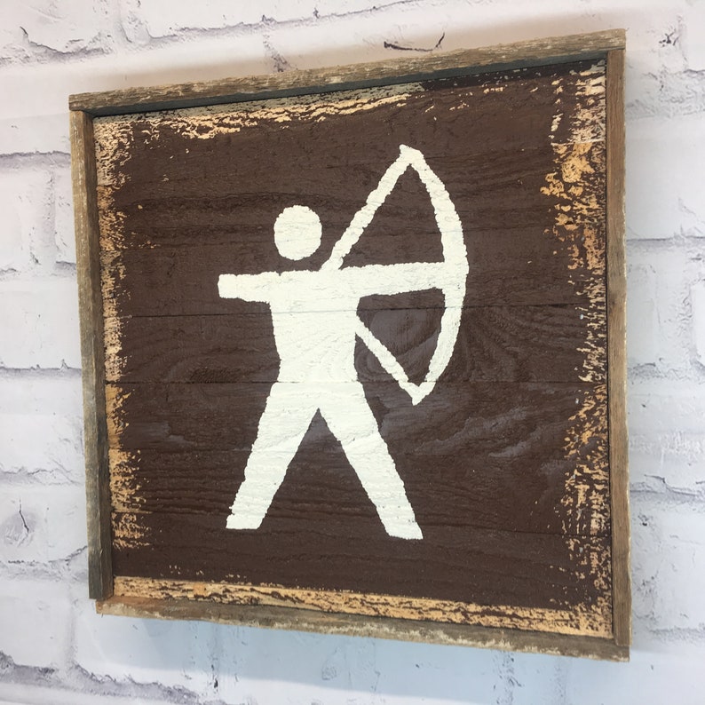 Rustic Archery Bow Hunting Wood Trail Marker | Etsy