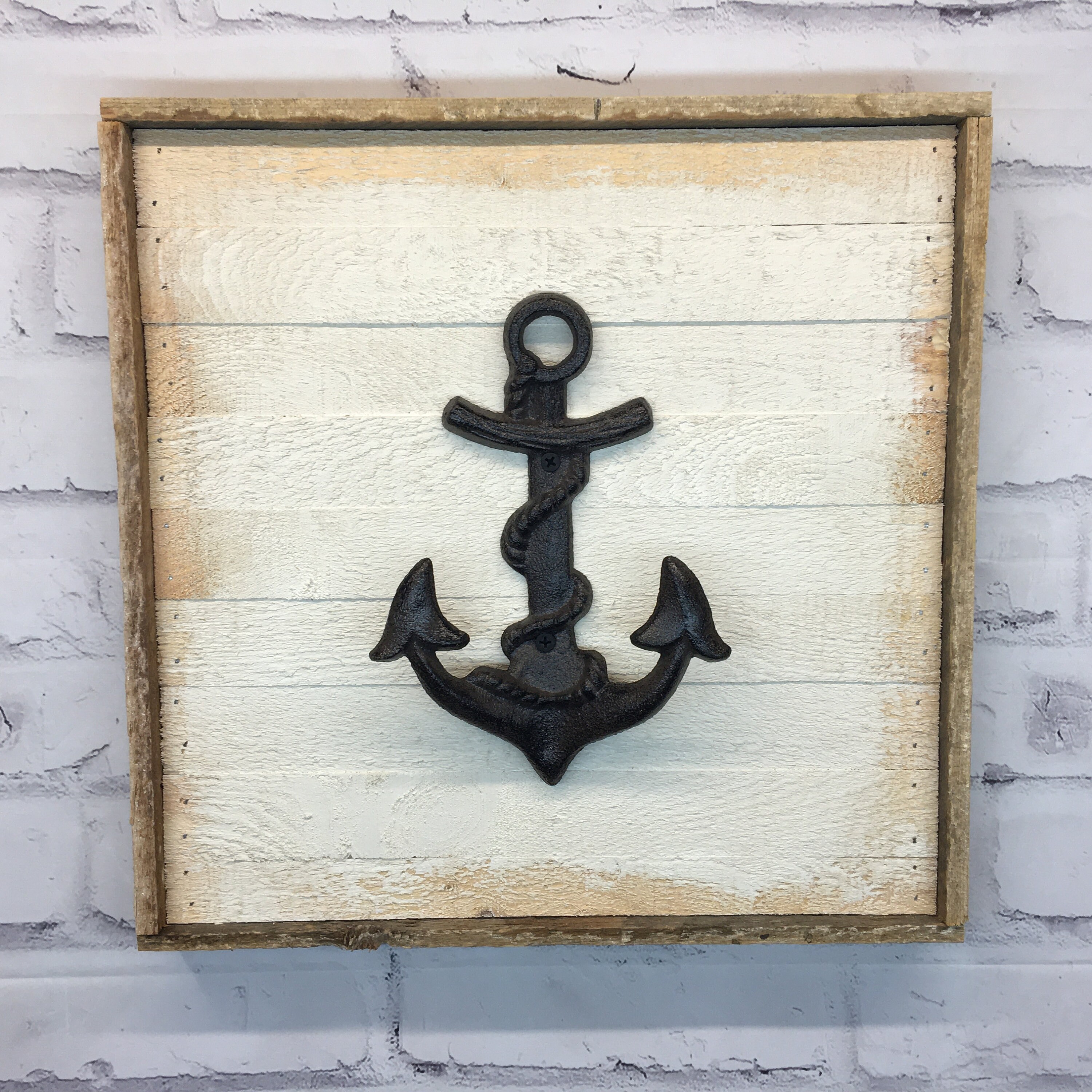 Rustic Metal Anchor Wood Wall Decor | Etsy