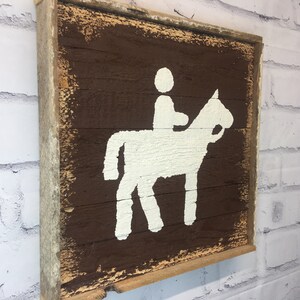 Rustic Horse Equestrian Wood Trail Marker Decor - Etsy