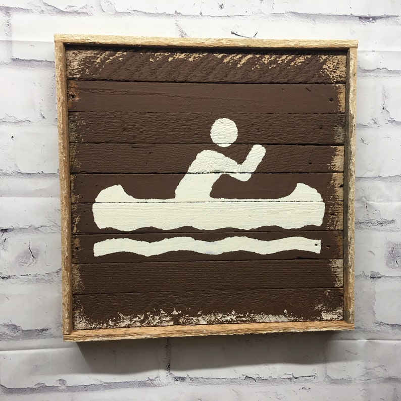 Rustic Canoe Wood Trail Marker Sign - Etsy