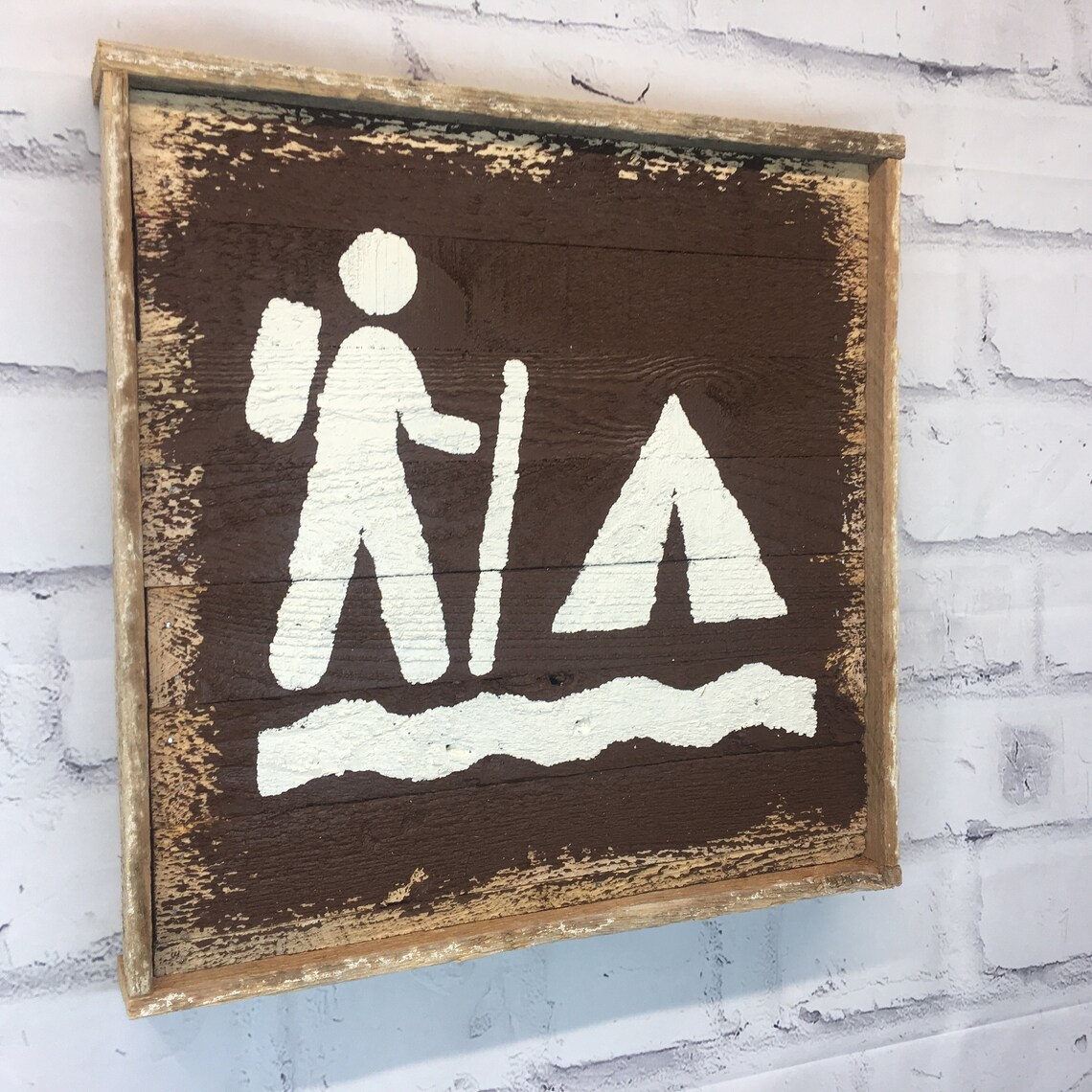 Rustic Hiking Wood Trail Marker Decor | Etsy