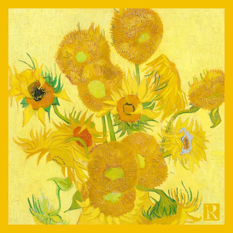 Pocket Square Van Gogh Sunflowers - Etsy