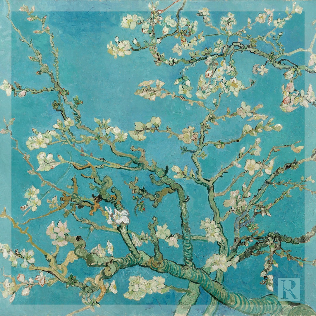 Van Gogh Almond Blossom Pocket Square - Satin Handkerchief - Etsy