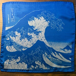 Pocket Square - Remix of the Great Wave of Kanagawa - Handkerchief ...
