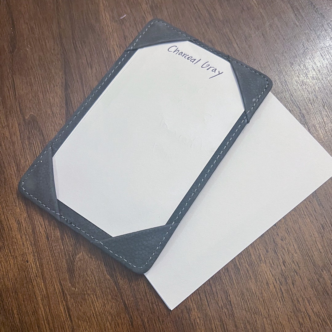 Jotter - Charcoal Gray Iridium 100% Soft Milled Nubuck Leather - Slim ...