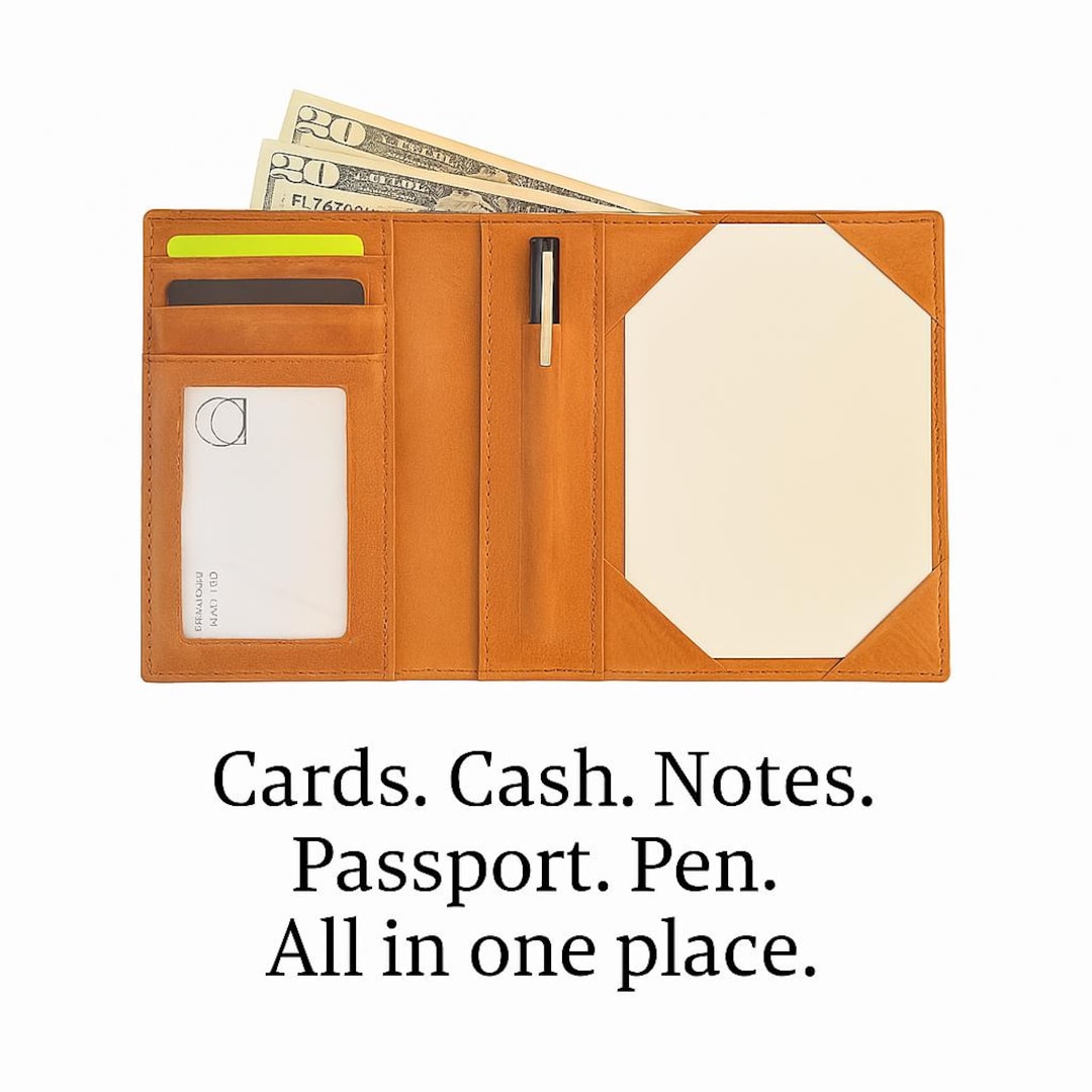 Chicory Tan Calf Antique Leather Bifold Jotter Wallet | 3x5 Index ...