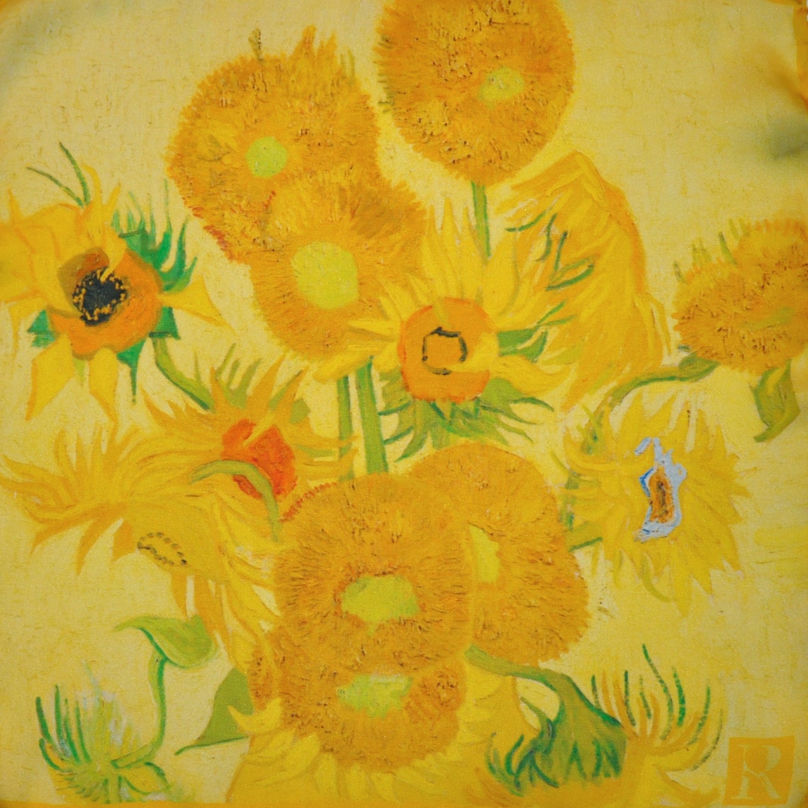 Pocket Square Van Gogh Sunflowers - Etsy