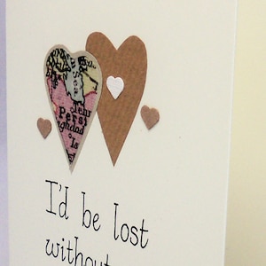 Love Card, I'd Be Lost Without You, Anniversary Card - Etsy