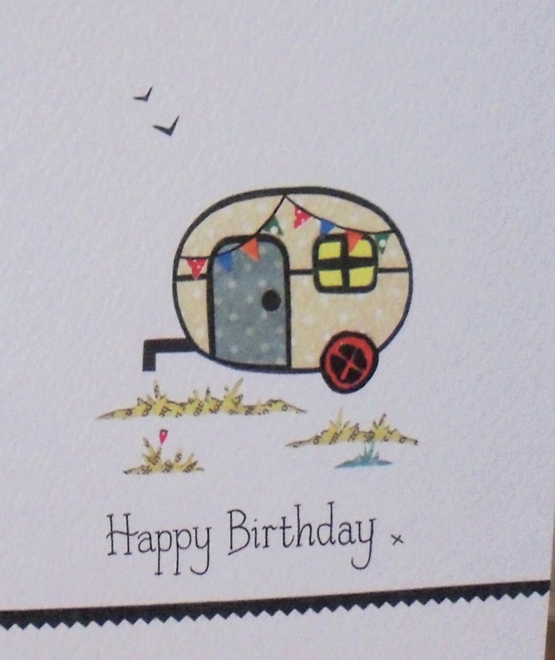 Caravan Birthday Card: Hand-cut Paper Design, Travel Gift - Etsy
