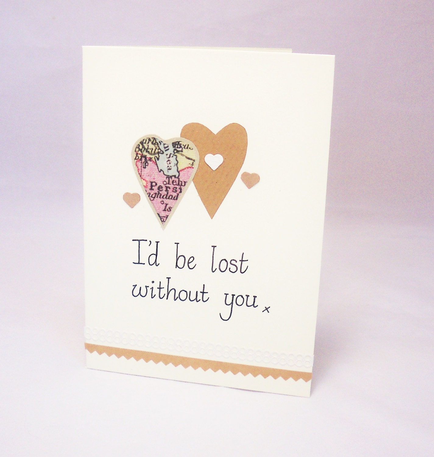 Love Card I'd Be Lost Without You Anniversary Card - Etsy