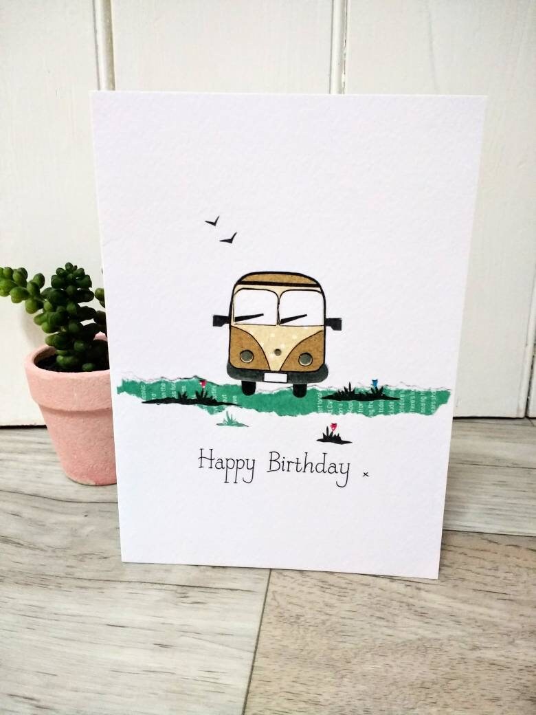 Campervan card camper birthday card campervan gift friend | Etsy