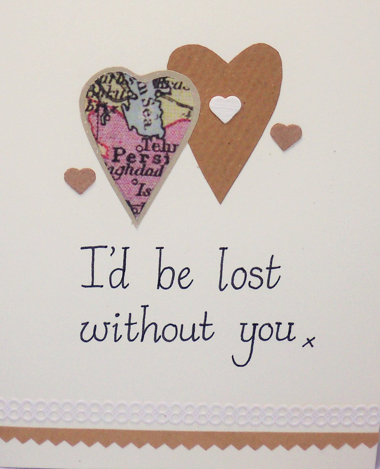 Love Card I'd Be Lost Without You Anniversary Card - Etsy