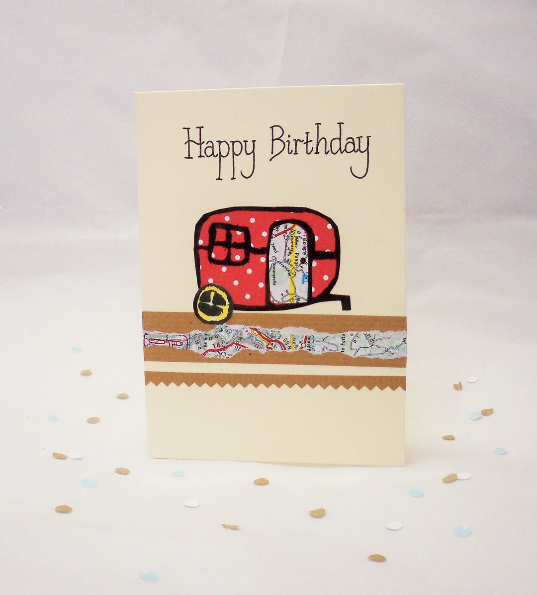 Retro Caravan Card, Caravan Gift, Caravan Birthday Card - Etsy