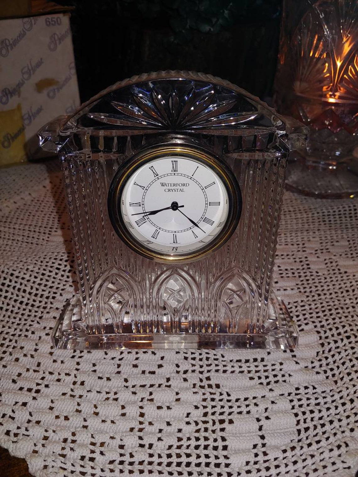 Vintage Waterford Lead Crystal Mantel Clock. Vintage Waterford Crystal ...