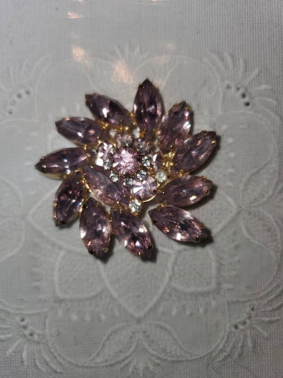 brooch vintage purple - Gem