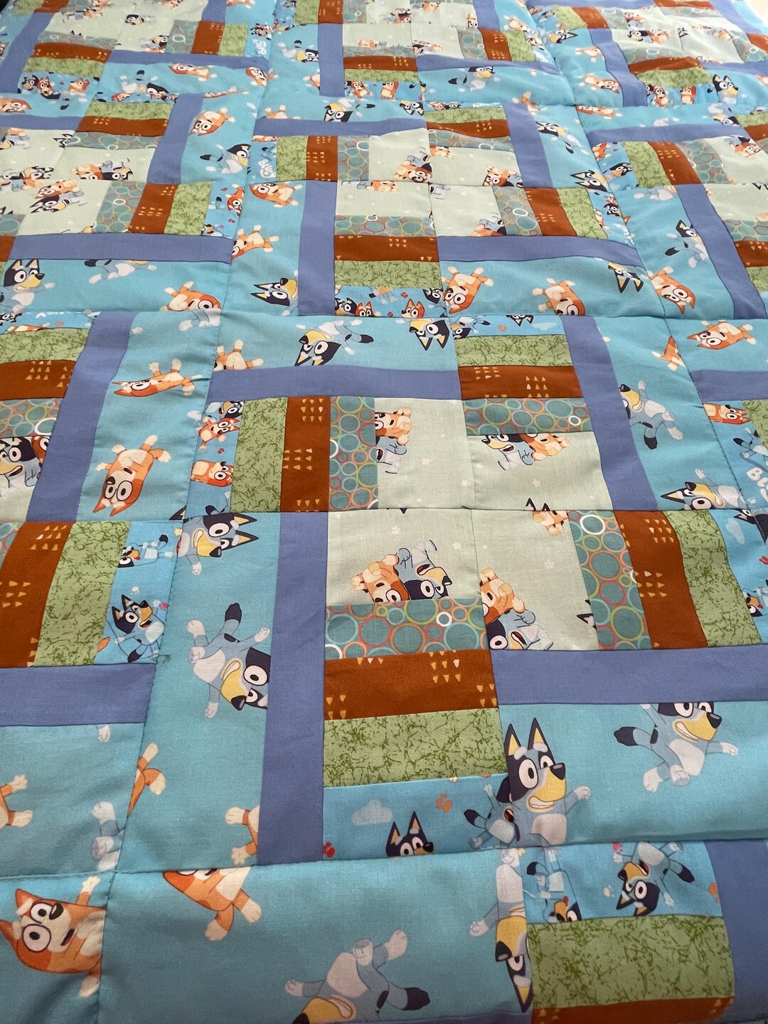 Bluey and Bingo Themed Quilt - Etsy UK