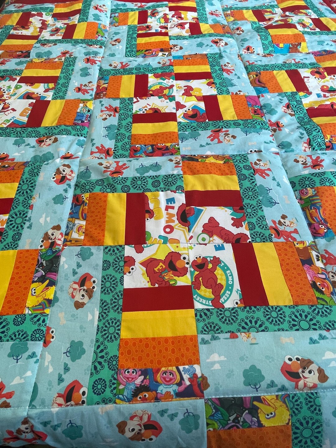 Elmo and Friends Quilt - Etsy