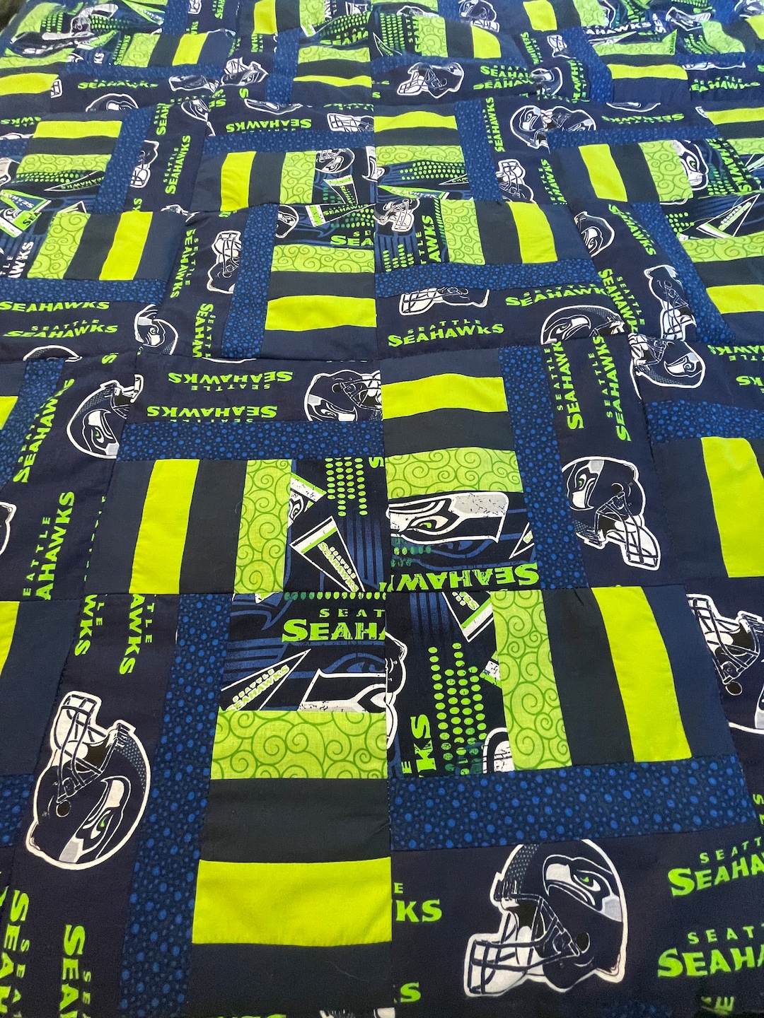 Seattle Seahawks Quilt - Etsy