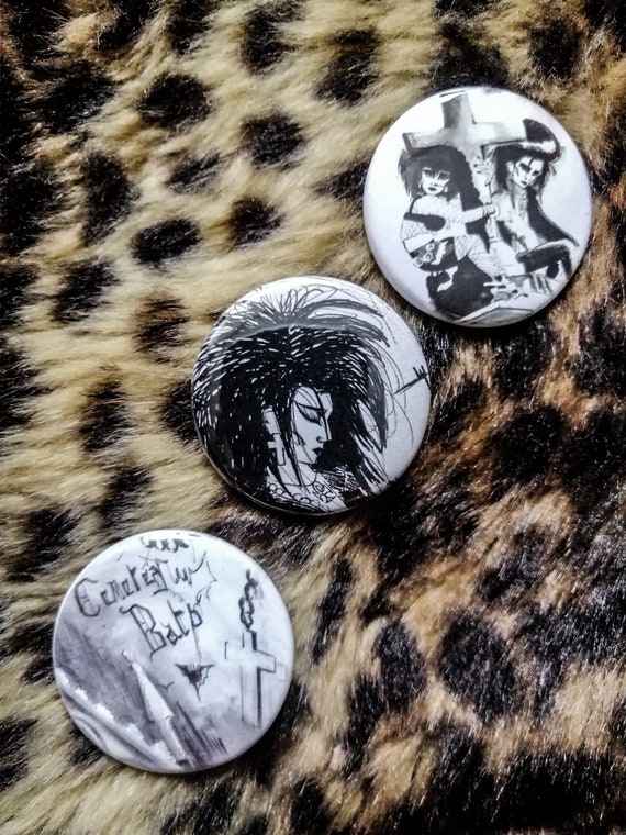 38 Mm Goth Pin Button Badges Cemetery Bats Series Trad Goth | Etsy UK