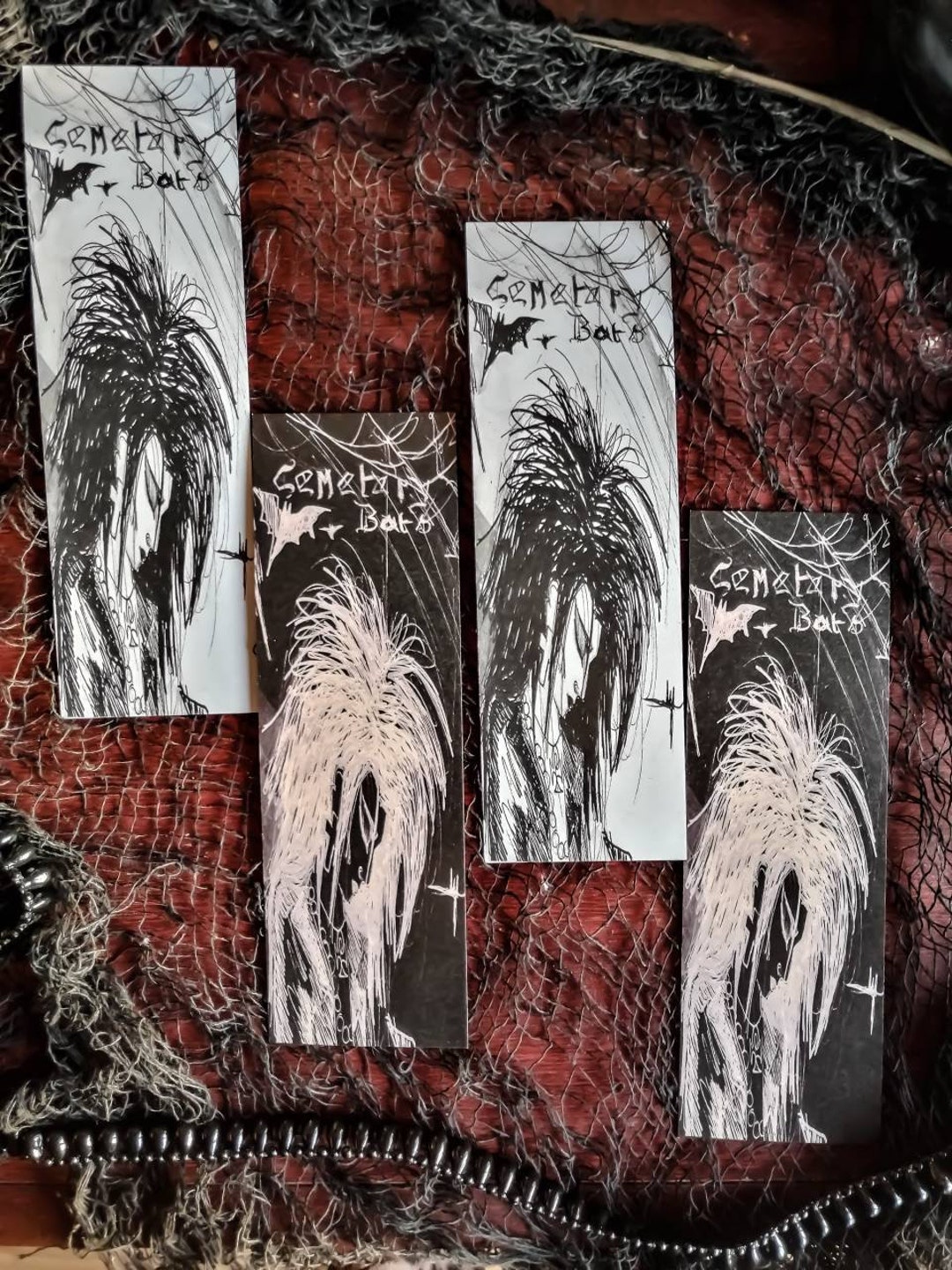 Original Tradgoth Post Punk Batcave Cemetery Bats Bookmarks - Etsy