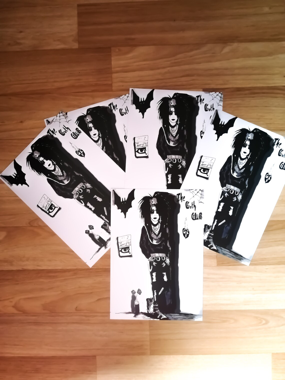 Original A4 Gothic Trad Goth Gothic Rock 90s Inspired Goth Art Printed ...