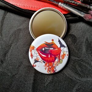 Original 56mm Gothic Vampire Pocket Mirror~ Bloodlust - Etsy