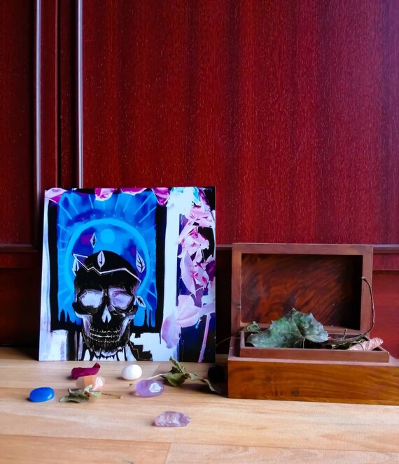 Medium Square Horror Skull Art Print - Etsy