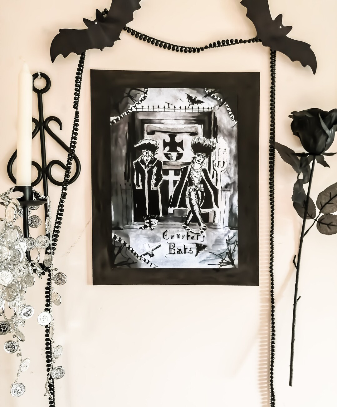 Original A4 80s Trad Goth Post Punk Grufti Illustration Print - Etsy