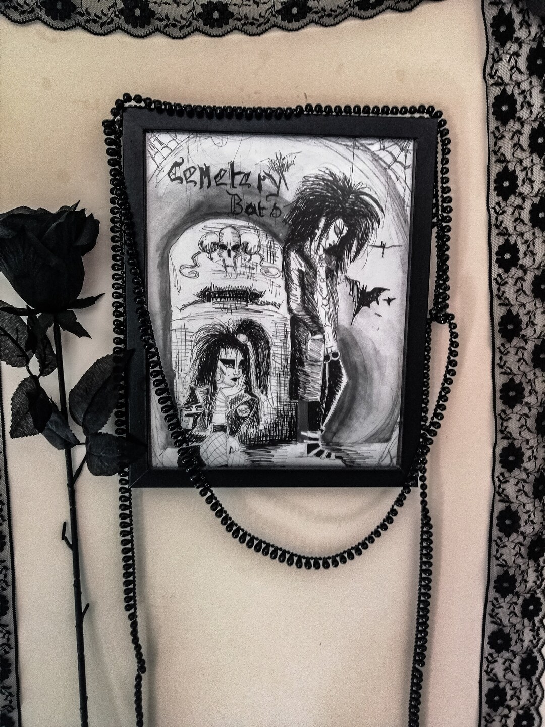 A4 Original Gothic Art Trad Goth Batcave Prints - Etsy