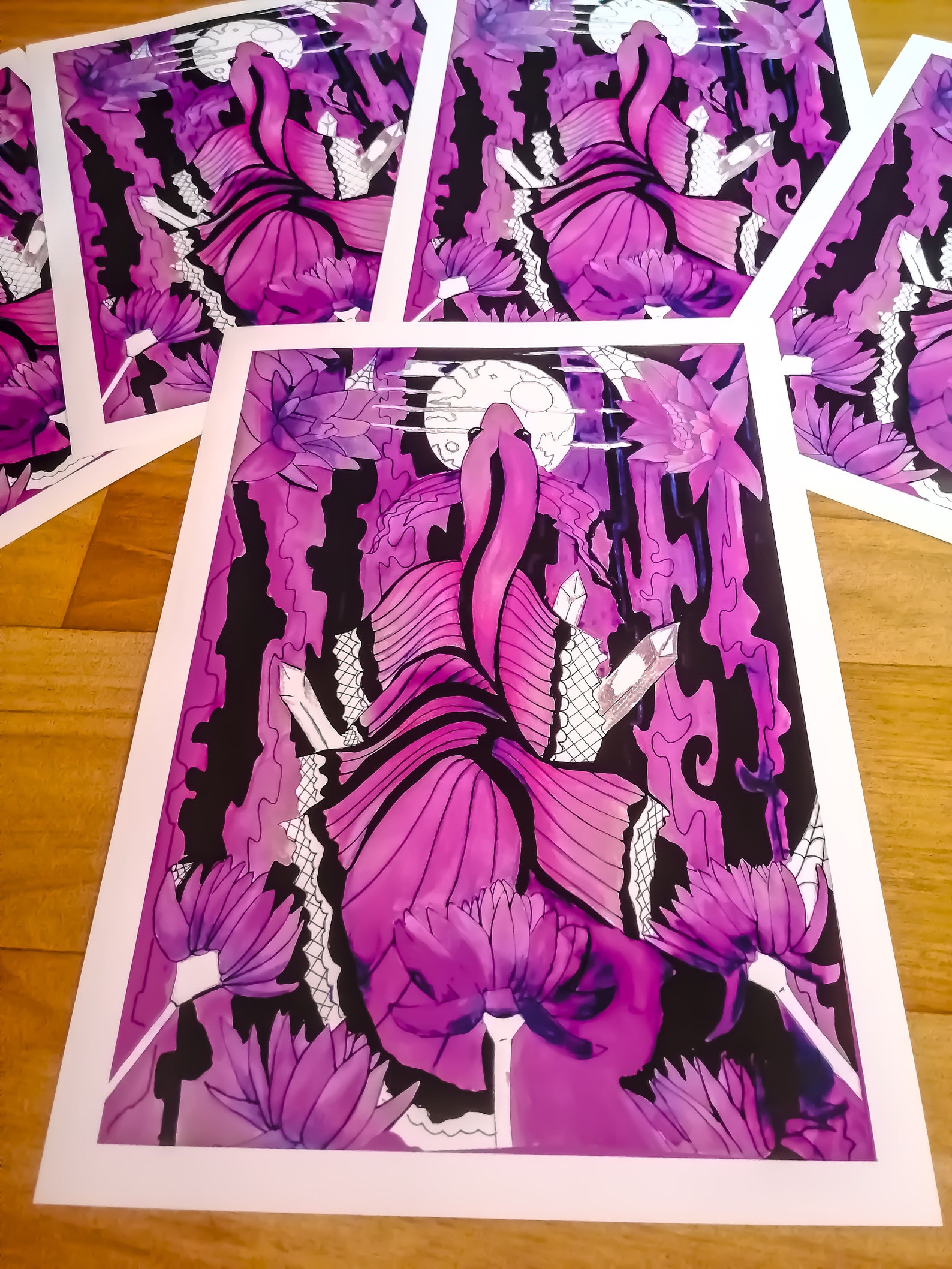 Original A4 Ethereal Japanese Art Nouveau Inspired Art Poster - Etsy