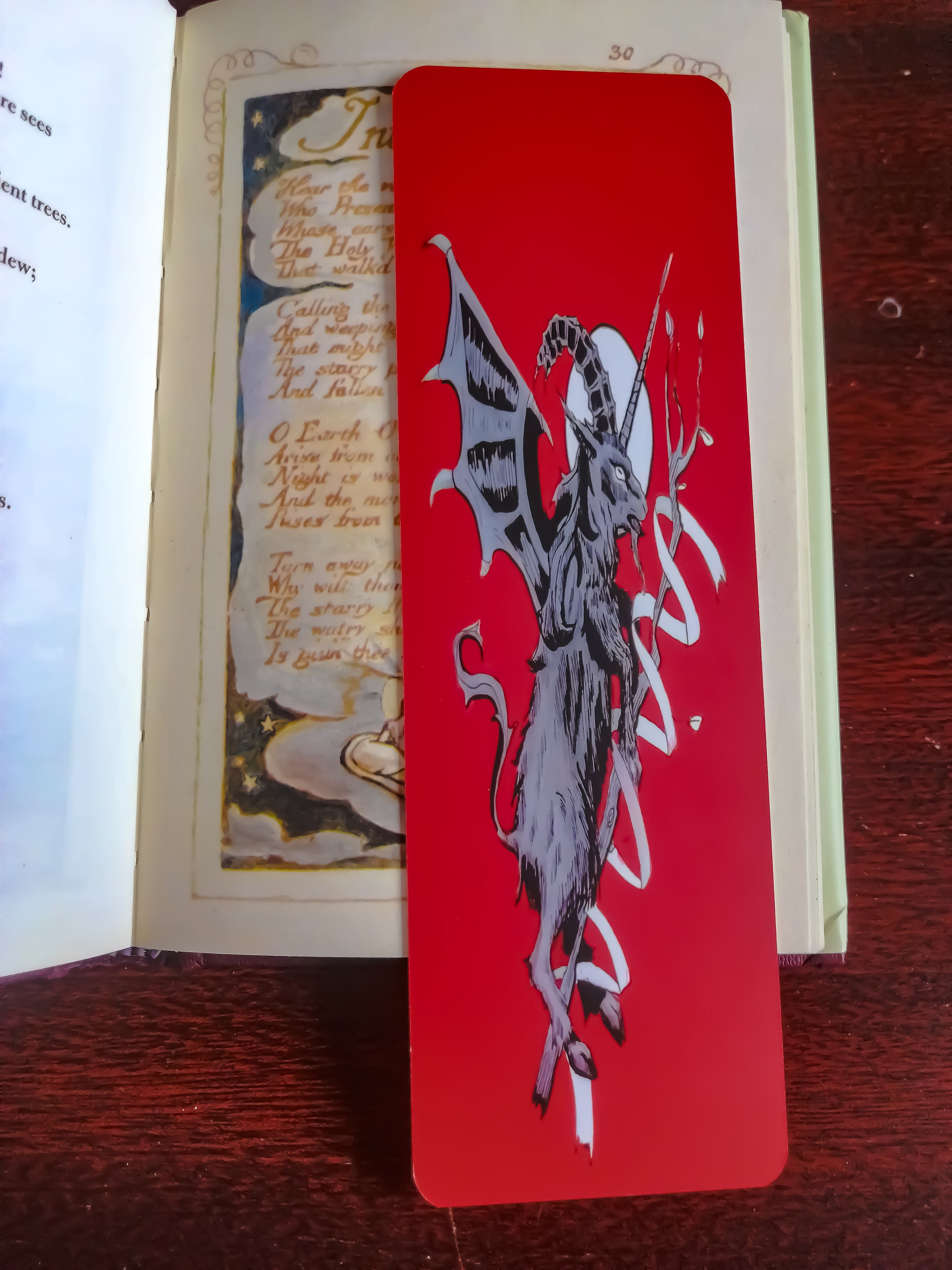 Original Occult Medieval Illustrated Bookmark A Servant in - Etsy