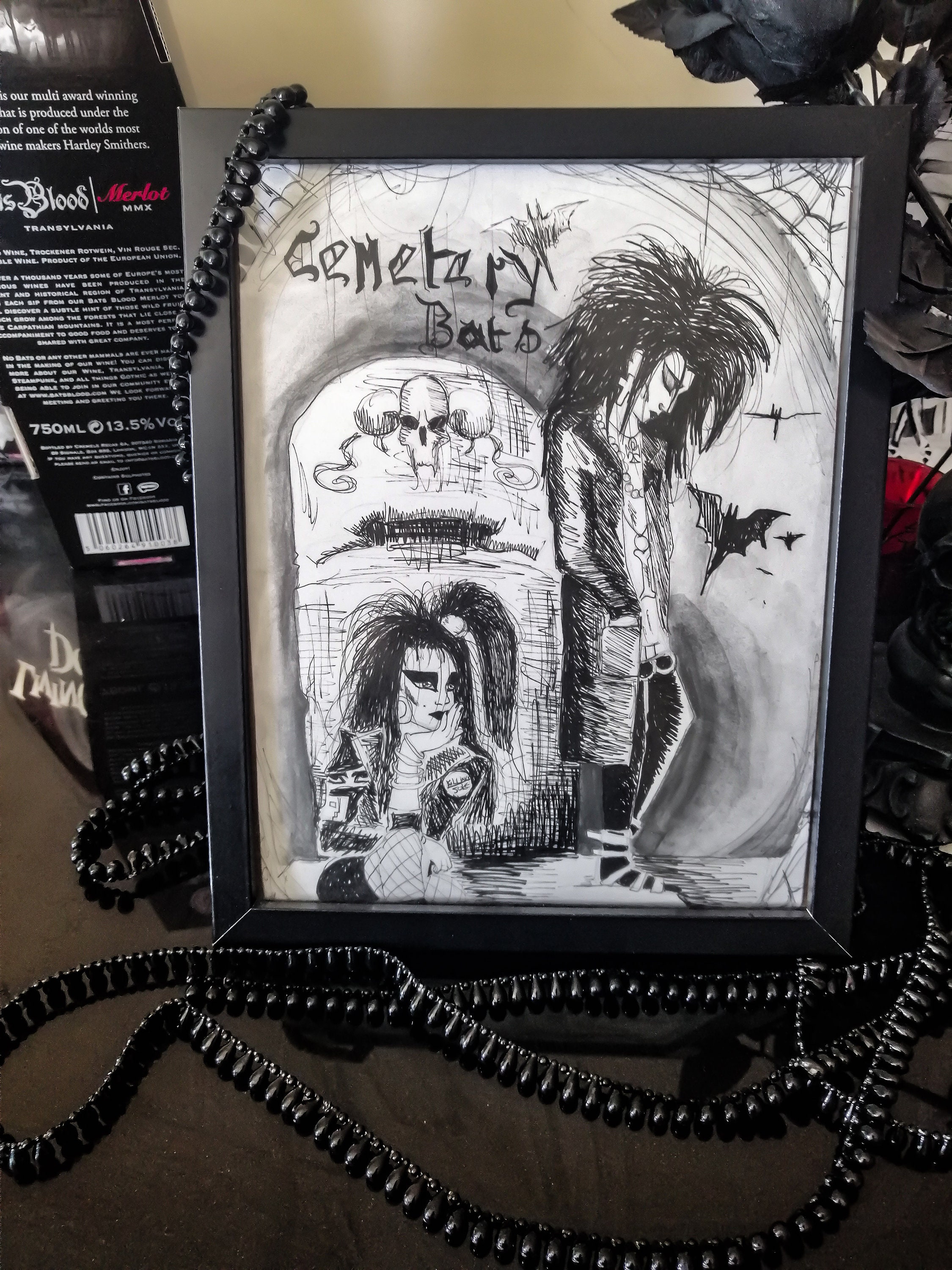 A4 Original Gothic Art Trad Goth Batcave Prints - Etsy