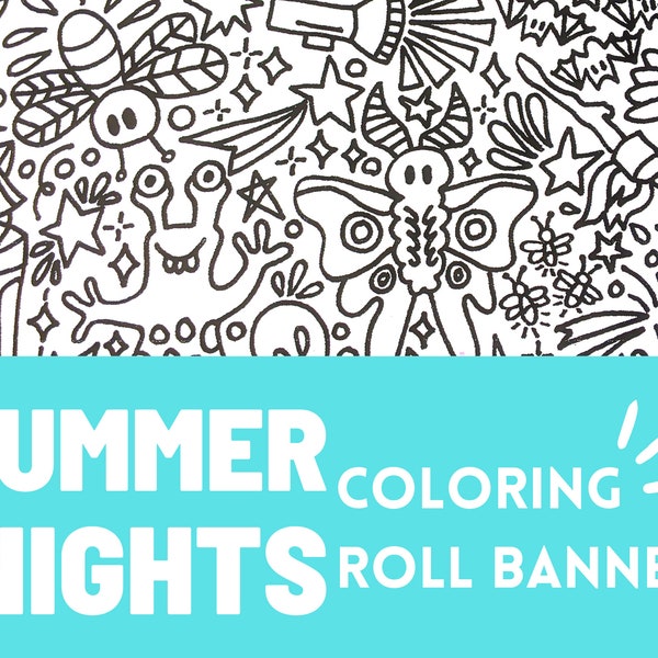 Summer Coloring Banner - Etsy