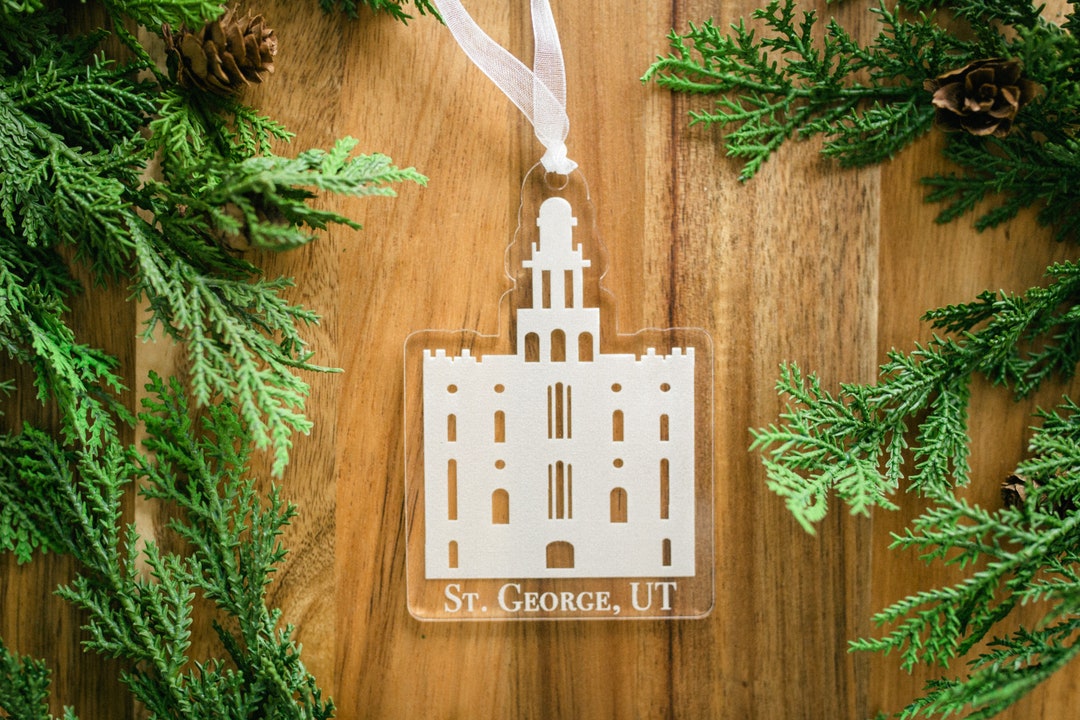 St. George Utah LDS Temple Ornament // Christmas Sealing Wedding ...