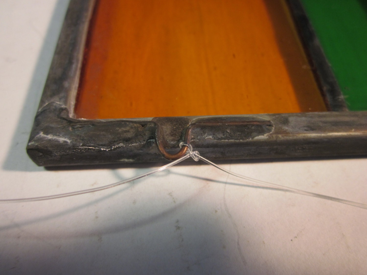 7 1/2" Chain Link Stained Glass Suncatcher, Based on a Quilt Block ...